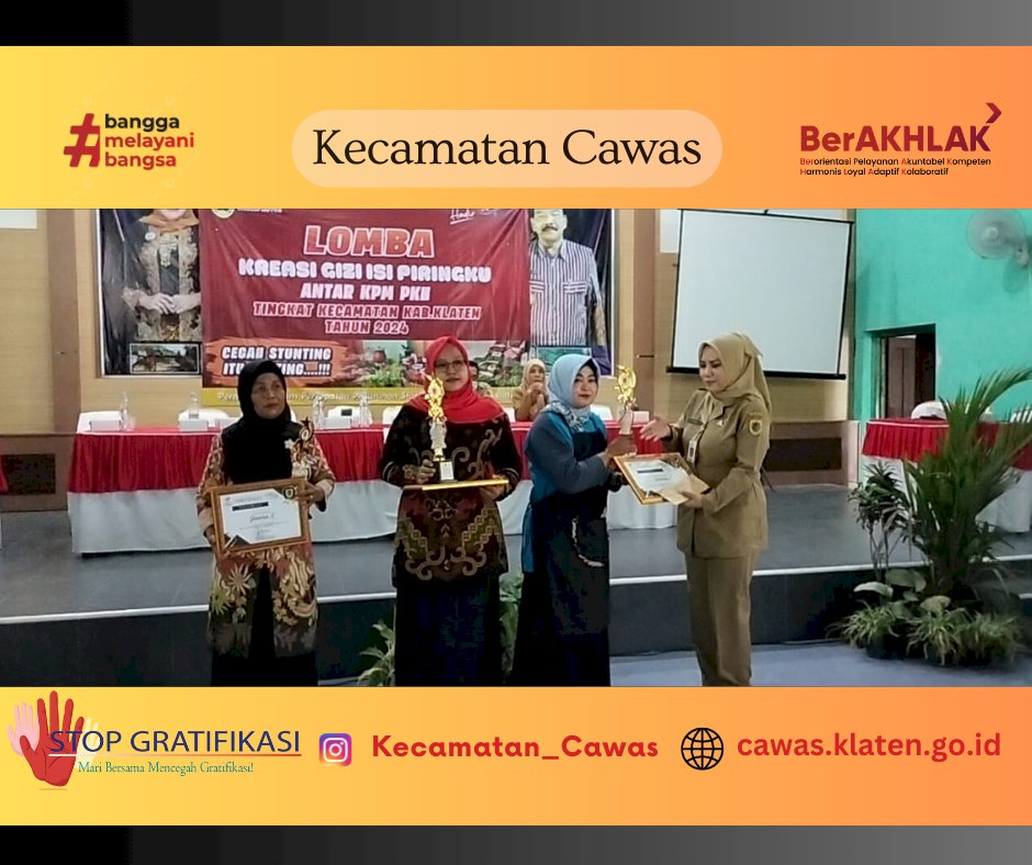 Kegiatan Lomba Kreasi Gizi Isi Piringku Tingkat Kecamatan - Kecamatan Cawas